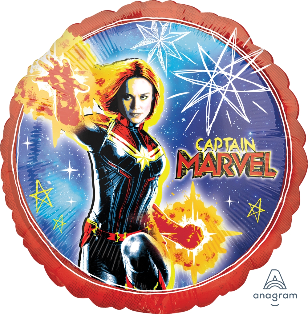 18" Captain Marvel Foil Balloons | Bargain Balloons - Mylar Balloons ...