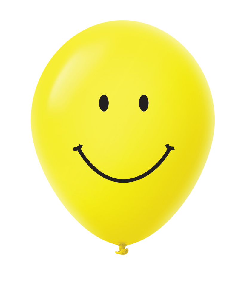 11" Smiley Face Latex Balloons 25 Count Yellow | Bargain Balloons ...