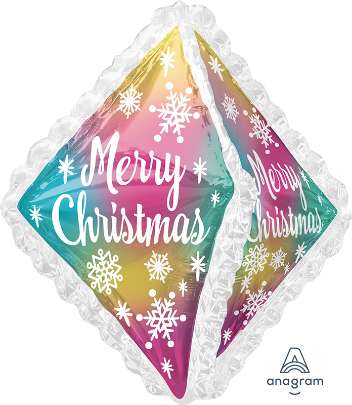 27" Jumbo Merry Christmas Ruffle Foil Balloon | Bargain Balloons ...