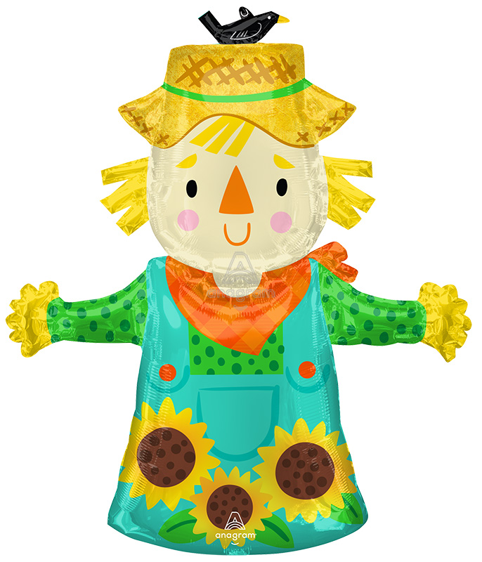 36" SuperShape Fall Scarecrow Foil Balloon | Bargain Balloons - Mylar ...