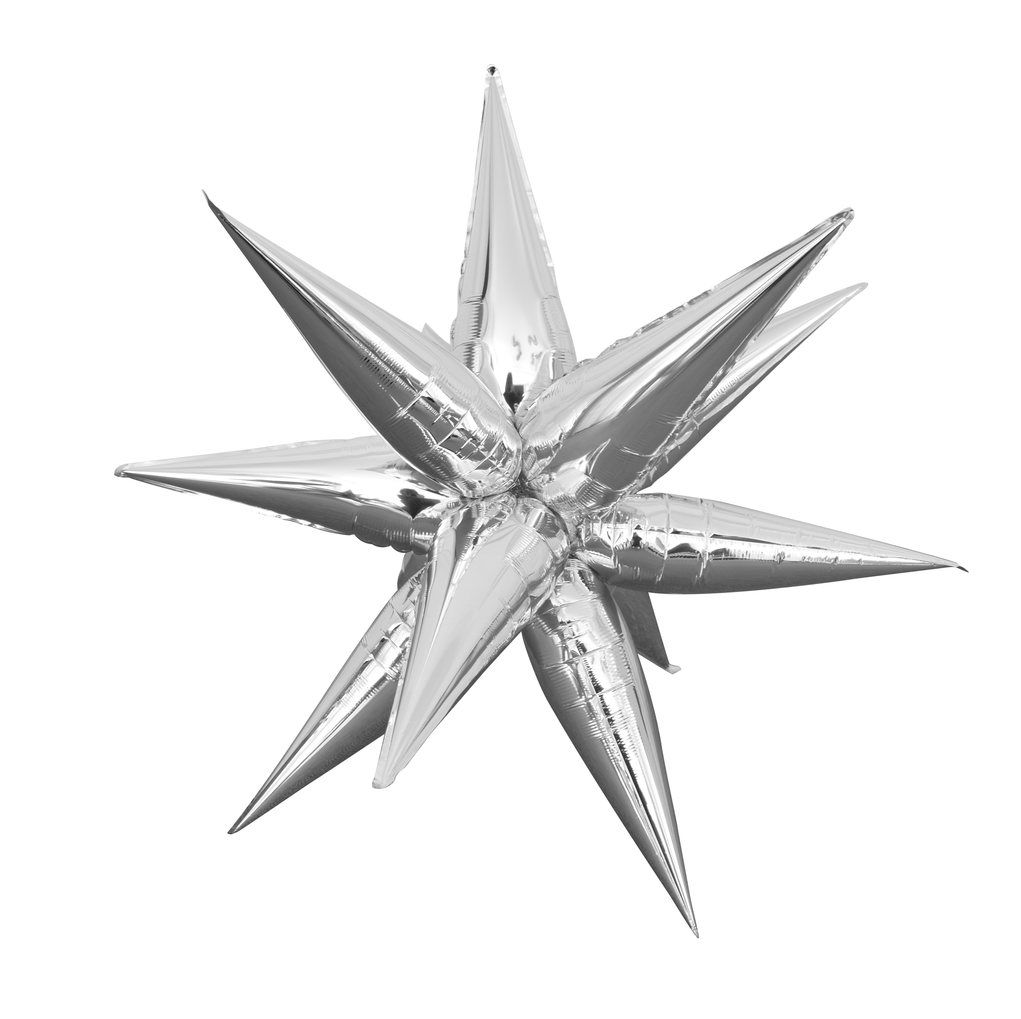40" Color Wheel Brand Foil Starbust Balloon Silver | Bargain Balloons ...