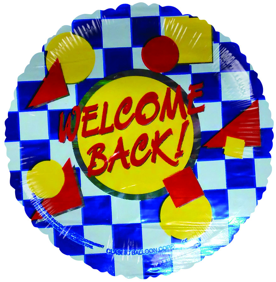 4" Airfill Only Welcome Back Checks Balloon | Bargain Balloons - Mylar ...