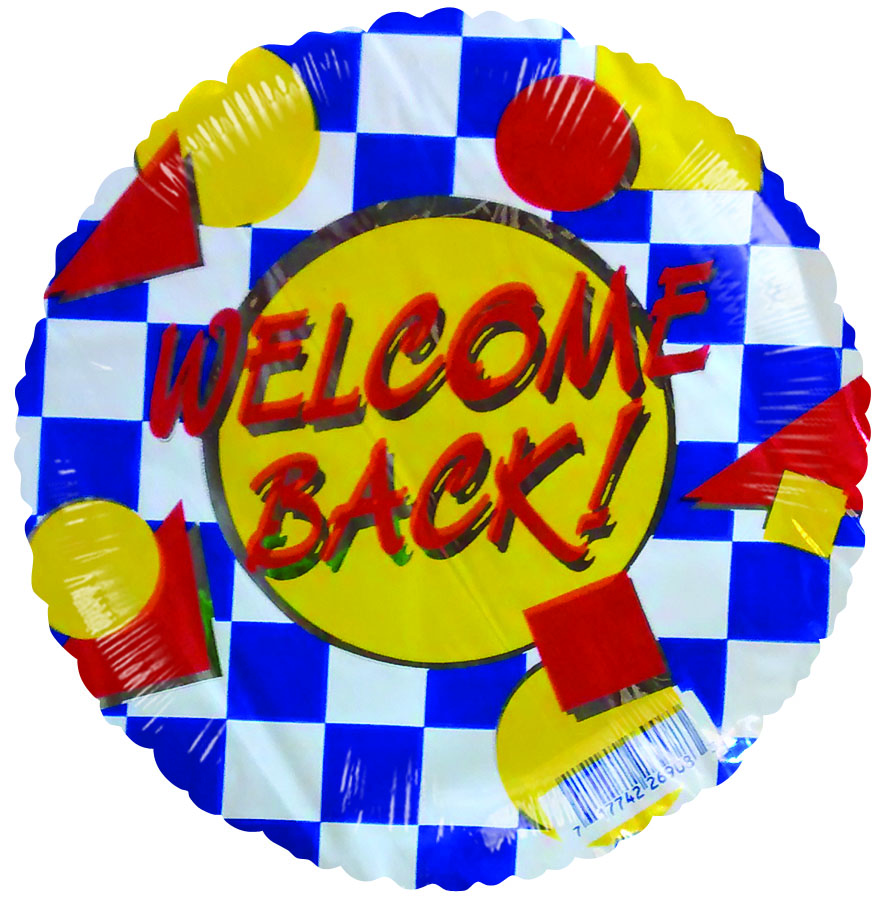 9" Airfill Only Welcome Back Checks Balloon | Bargain Balloons - Mylar ...