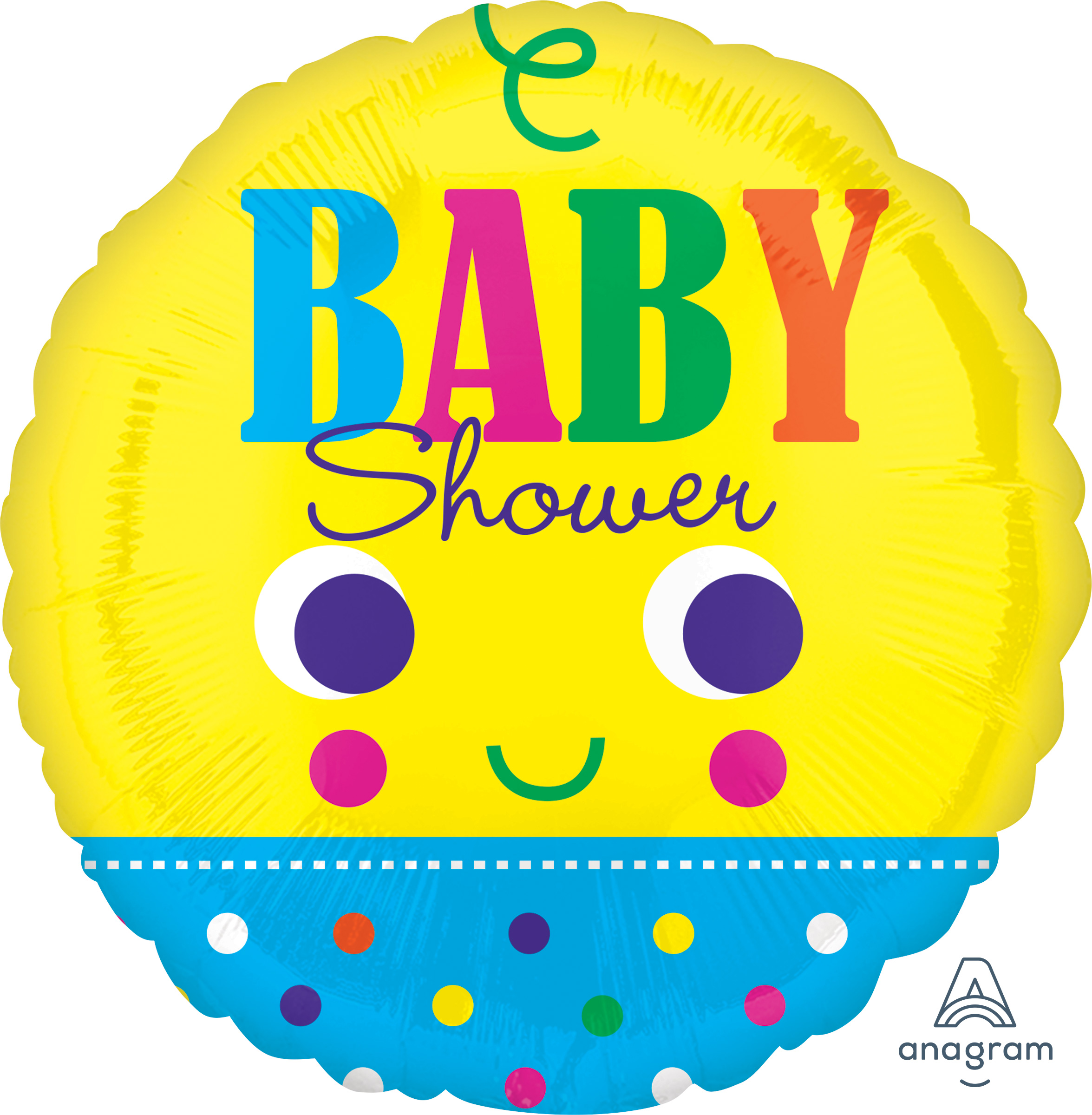 21" Colorblast Baby Face Balloon | Bargain Balloons - Mylar Balloons ...