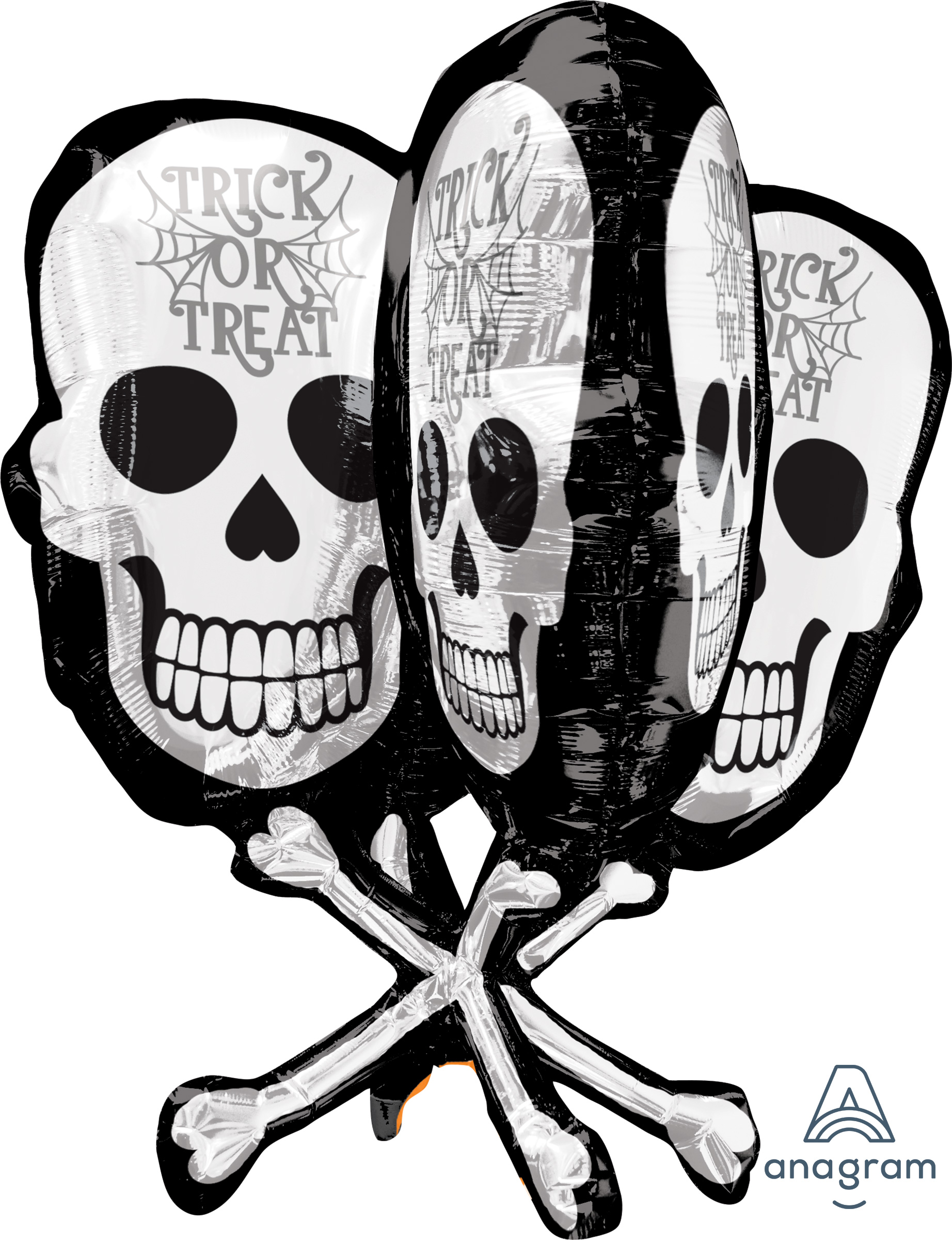 31" Jumbo Skull Bones Balloon | Bargain Balloons - Mylar Balloons and ...